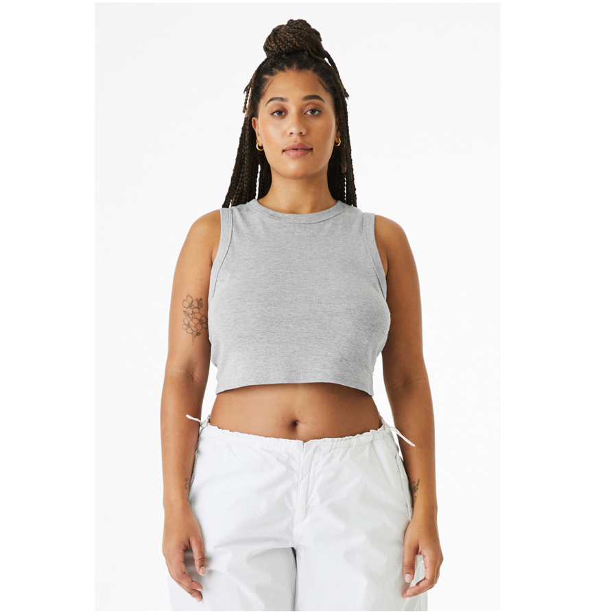 Ladies' Micro Rib Muscle Crop Tank