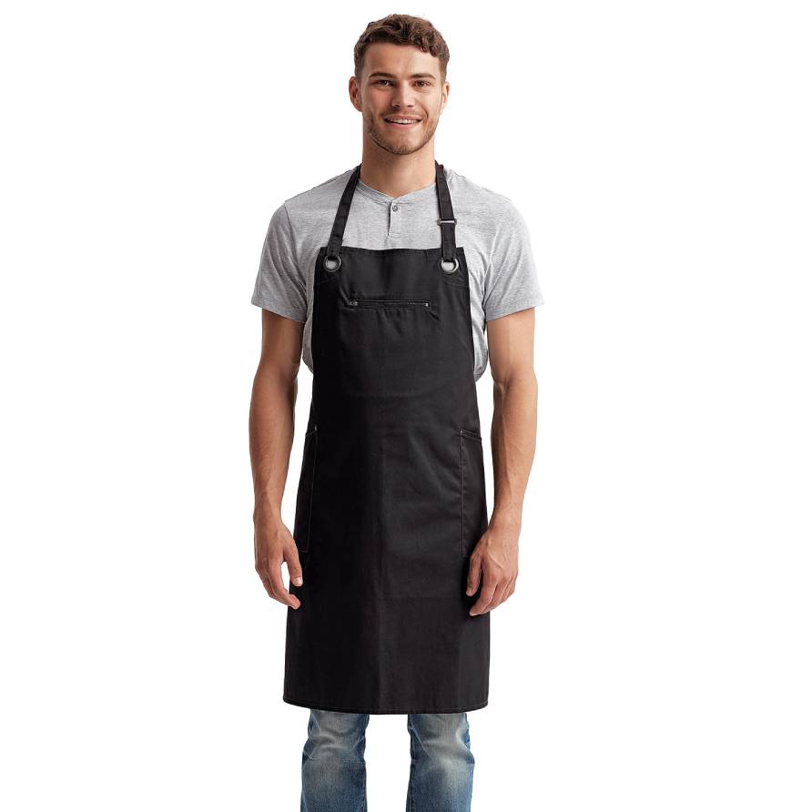 Unisex Barley Contrast Stitch Sustainable Bib Apron