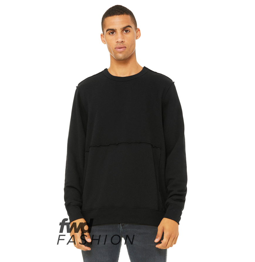 FWD Fashion Unisex Raw Seam Crewneck Pullover