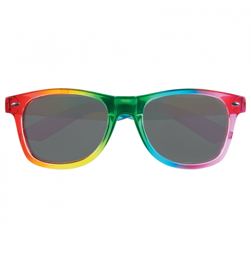 Custom Rainbow Sun Ray Sunglasses | Unisex with Logo